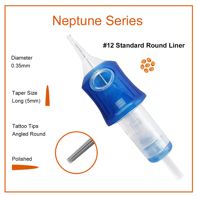 Needlewalk Neptune Series Finger Ledge Cartridges #12 0.35mm Round Lin ...